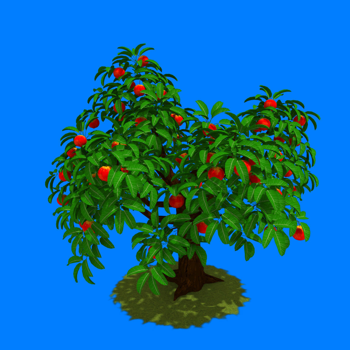3D model Cartoon Peach Tree VR / AR / low-poly | CGTrader