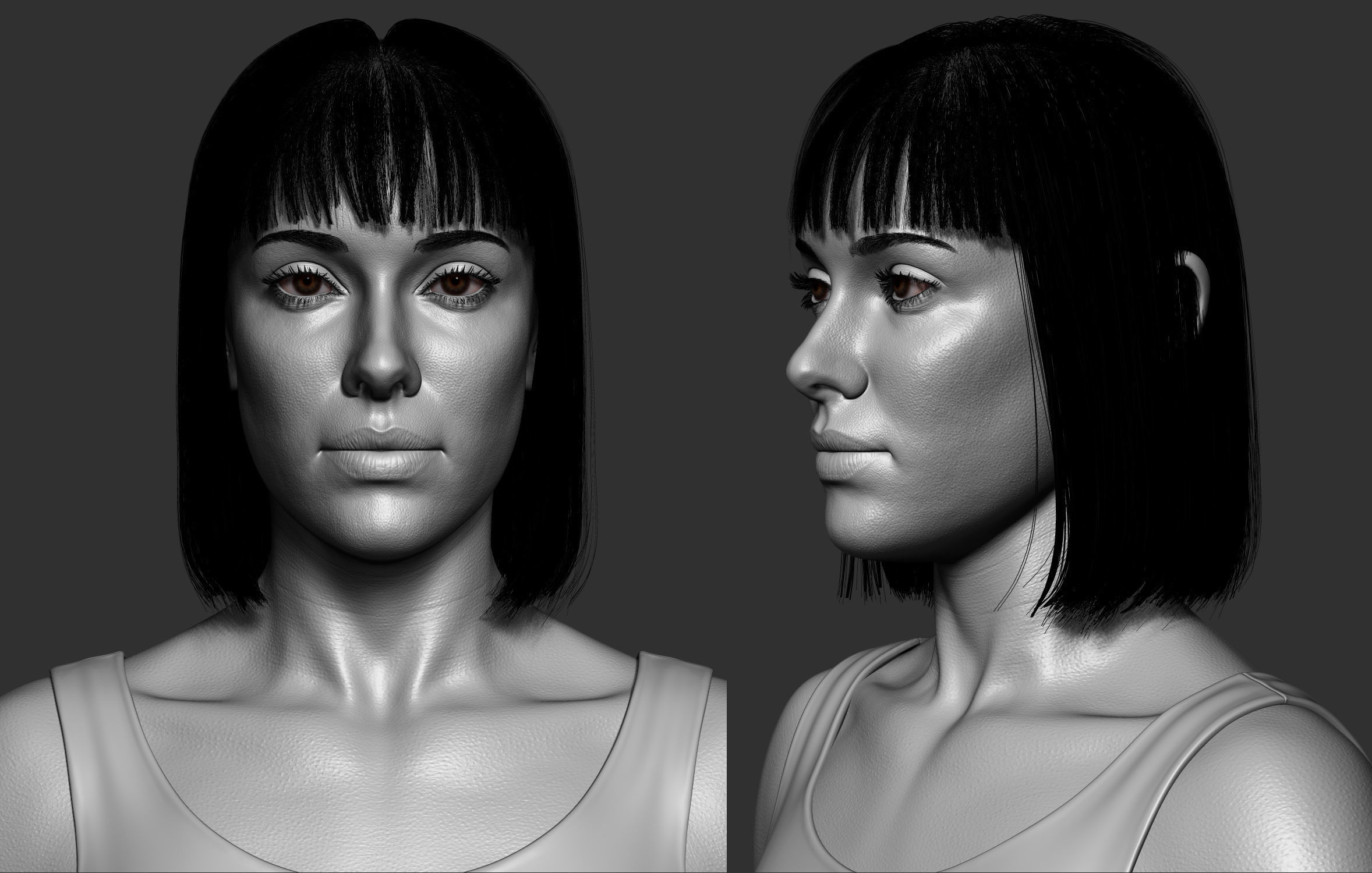 Girl full body Zbrush 3D model | CGTrader