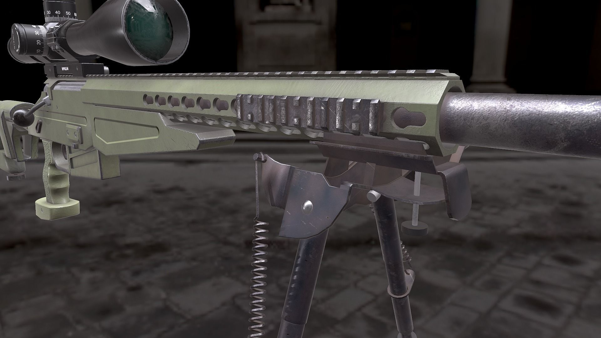 3D model VSV-338 new russian military sniper rifle 4k VR / AR / low ...