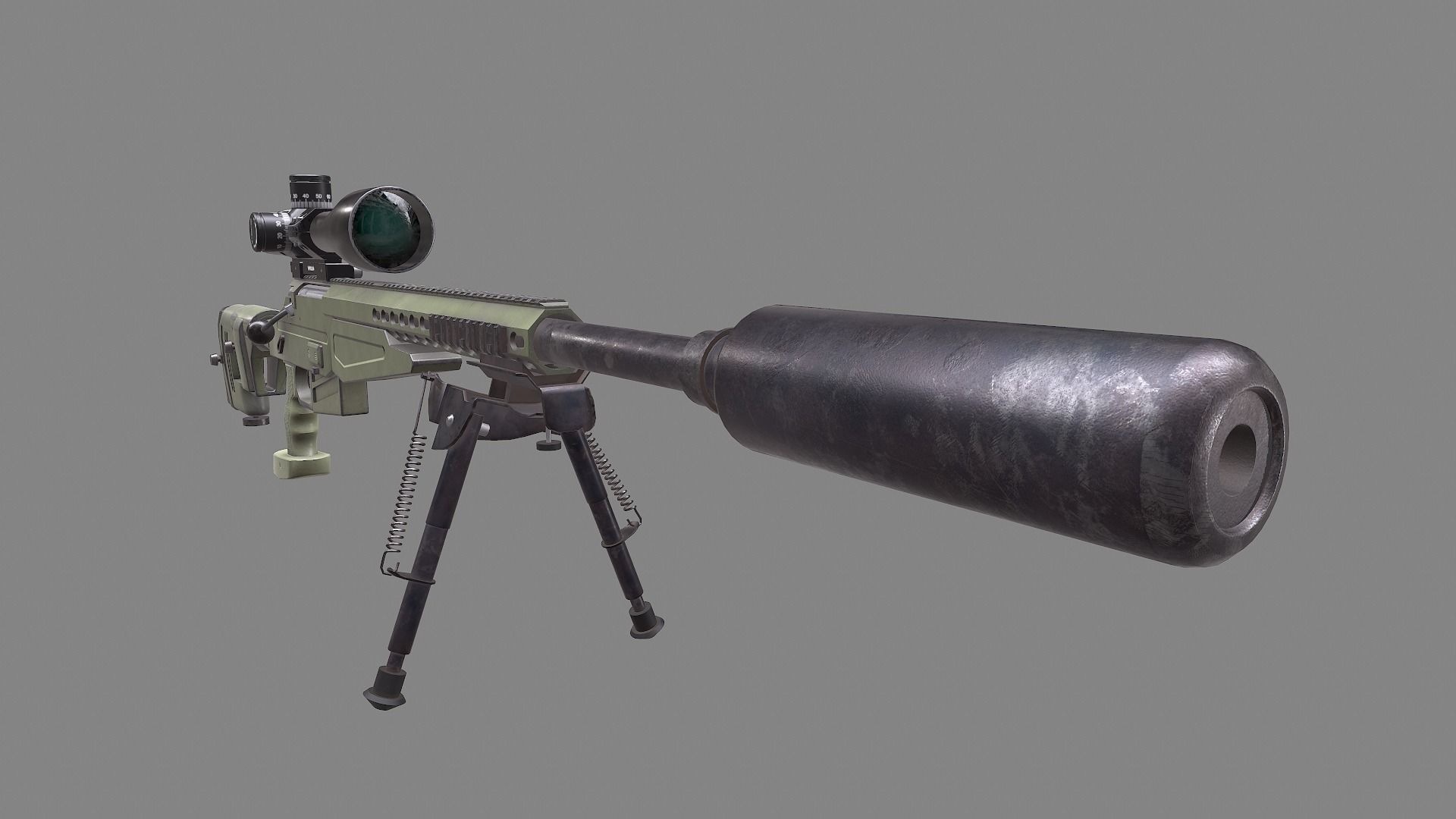 3D model VSV-338 new russian military sniper rifle 4k VR / AR / low ...
