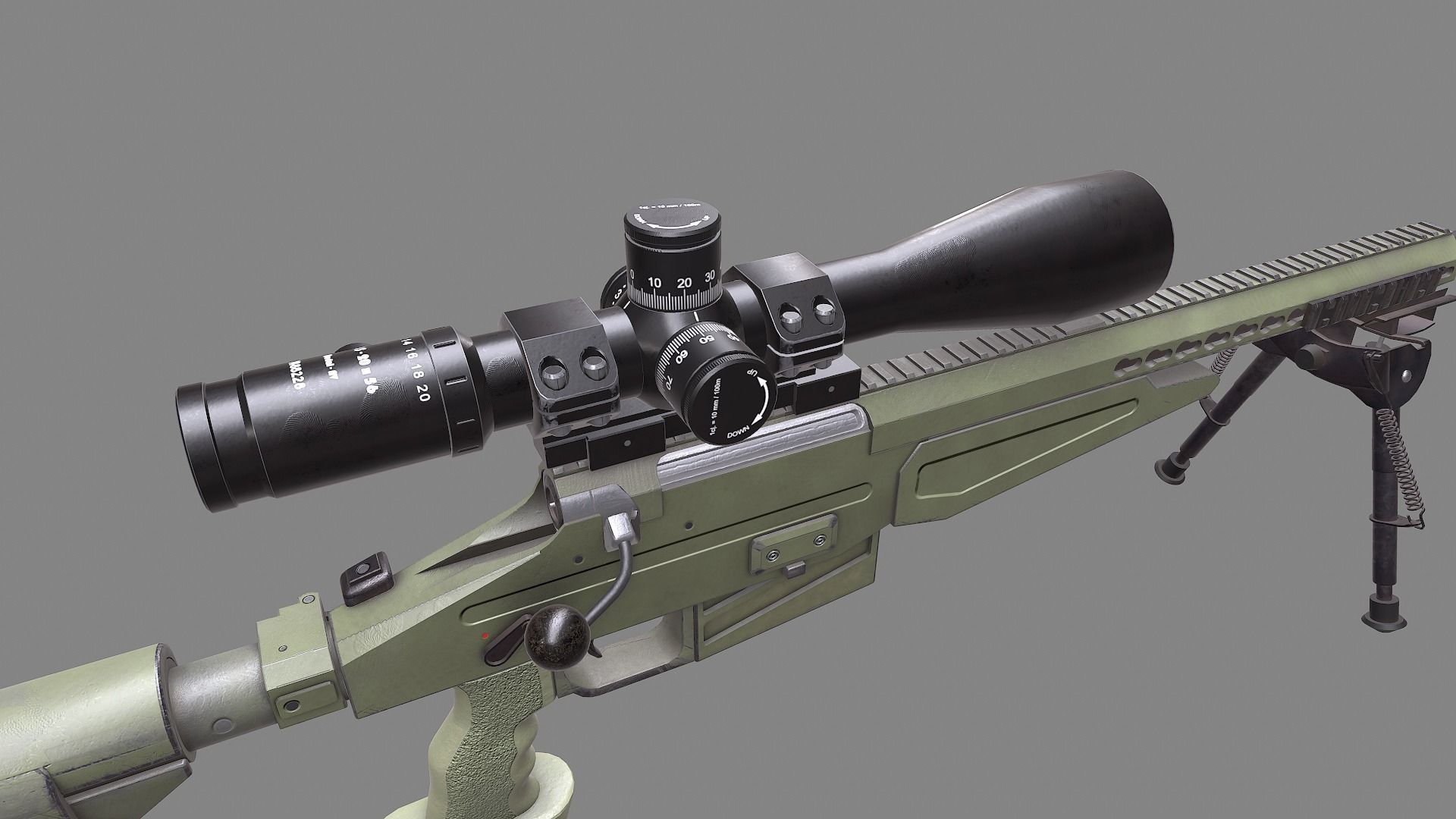 3D model VSV-338 new russian military sniper rifle 4k VR / AR / low ...