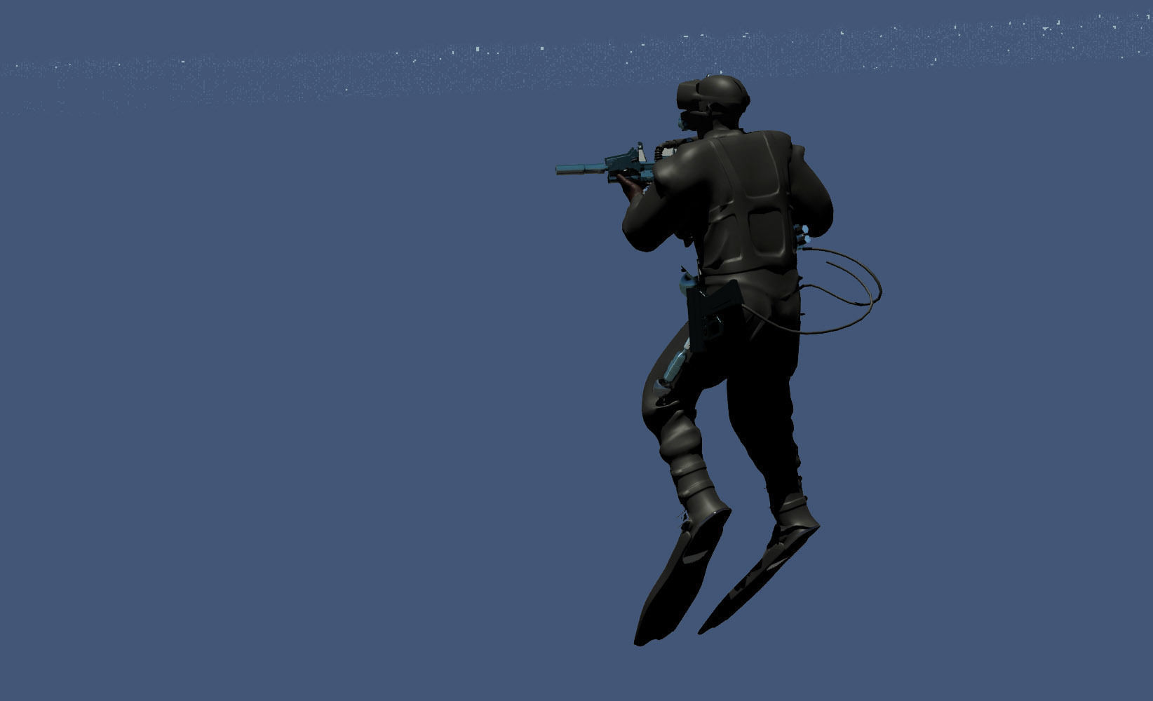 Military frogman 3D model rigged | CGTrader