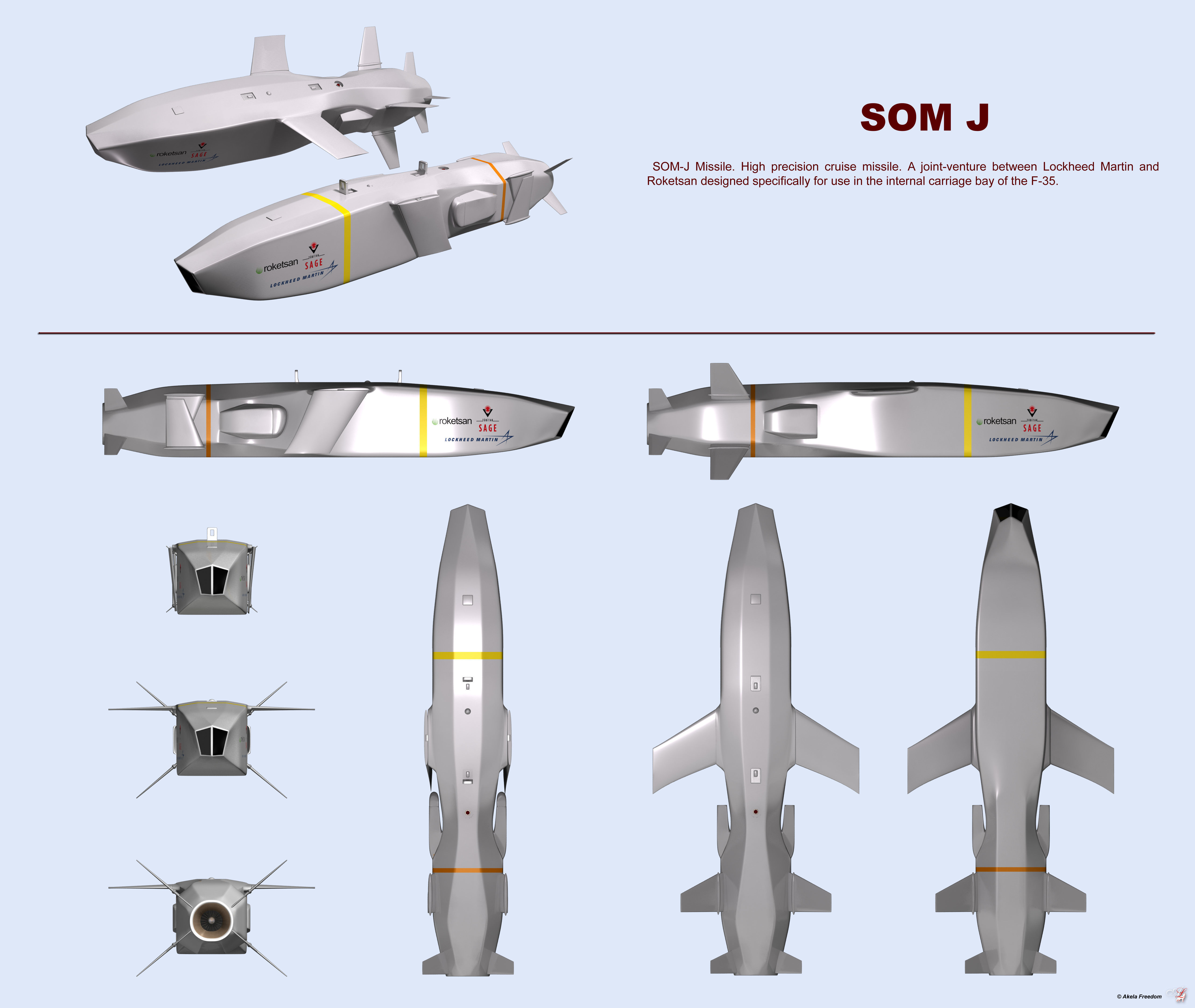 SOM-J Missile 3D model | CGTrader