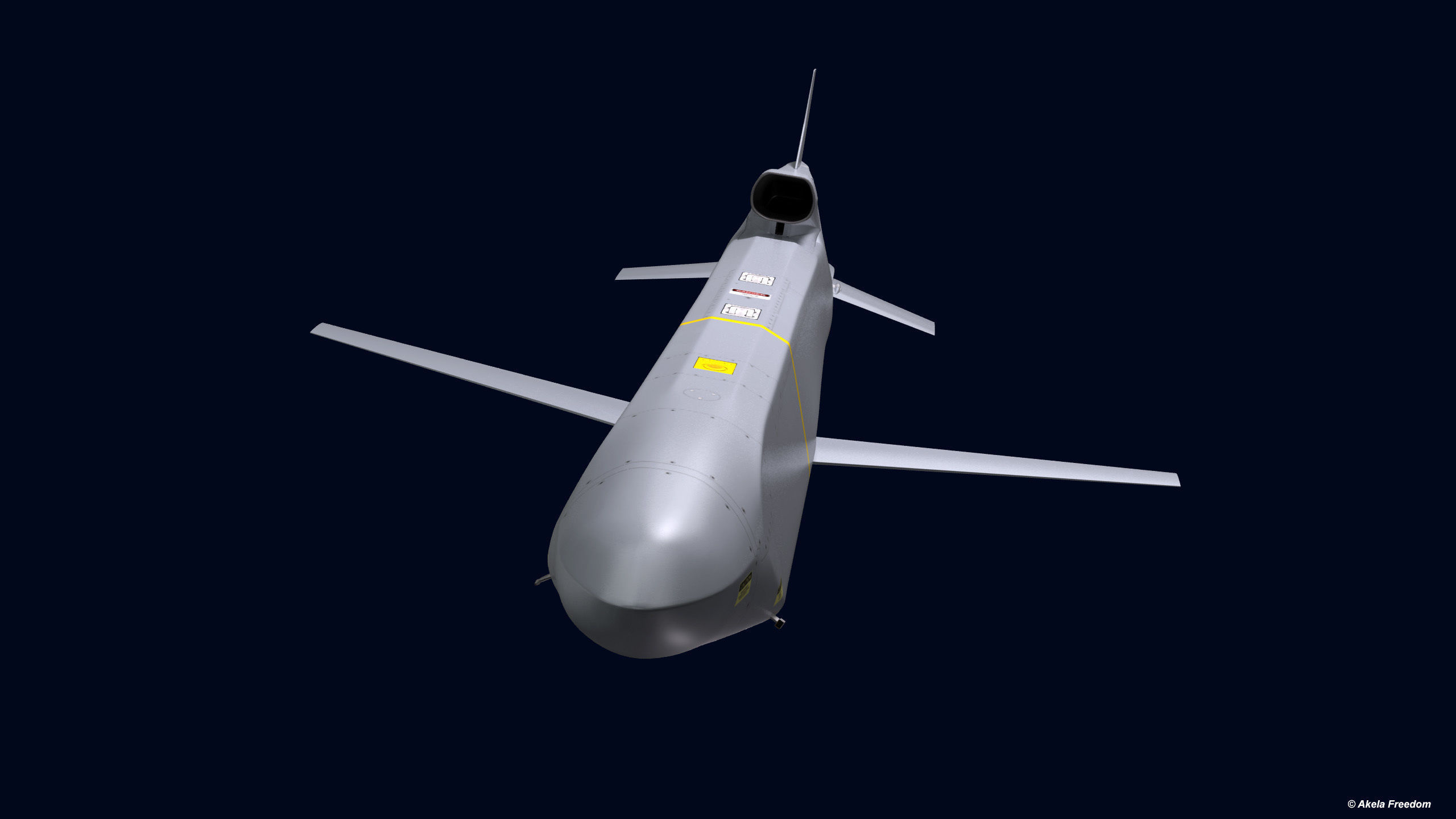 AGM-86B Cruise Missile 3D model animated | CGTrader