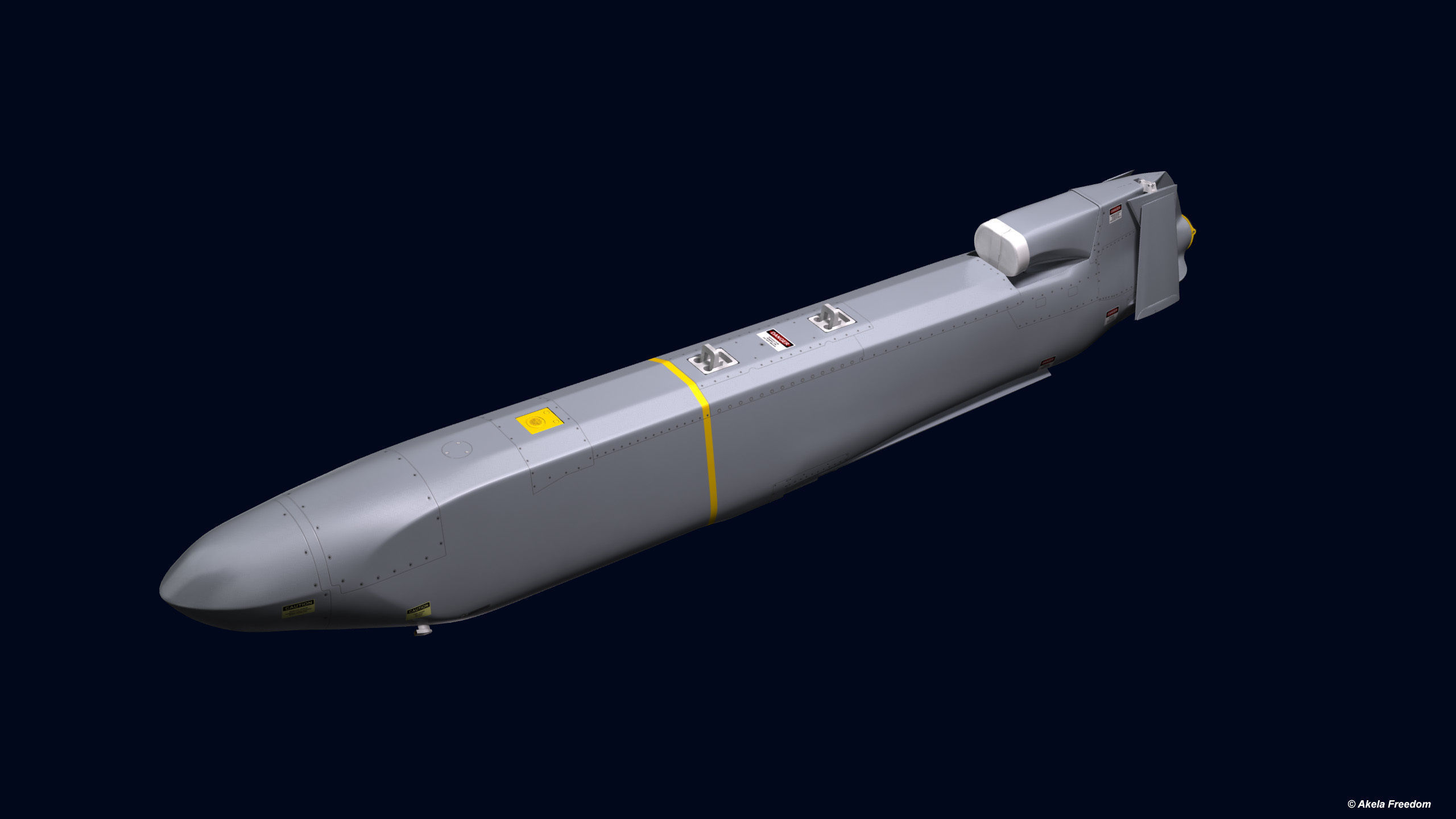 AGM-86B Cruise Missile 3D model animated | CGTrader
