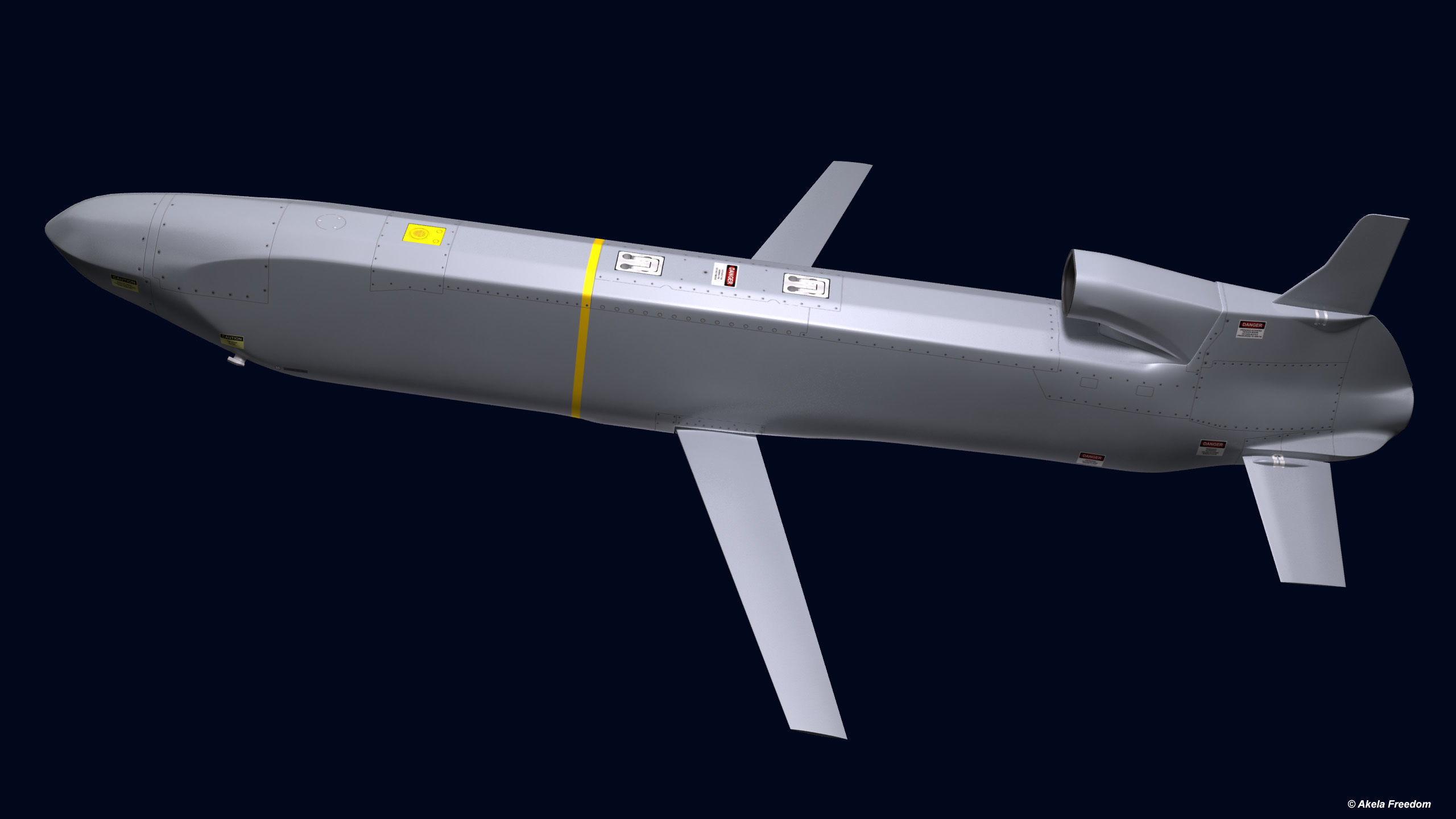 AGM-86B Cruise Missile 3D model animated | CGTrader