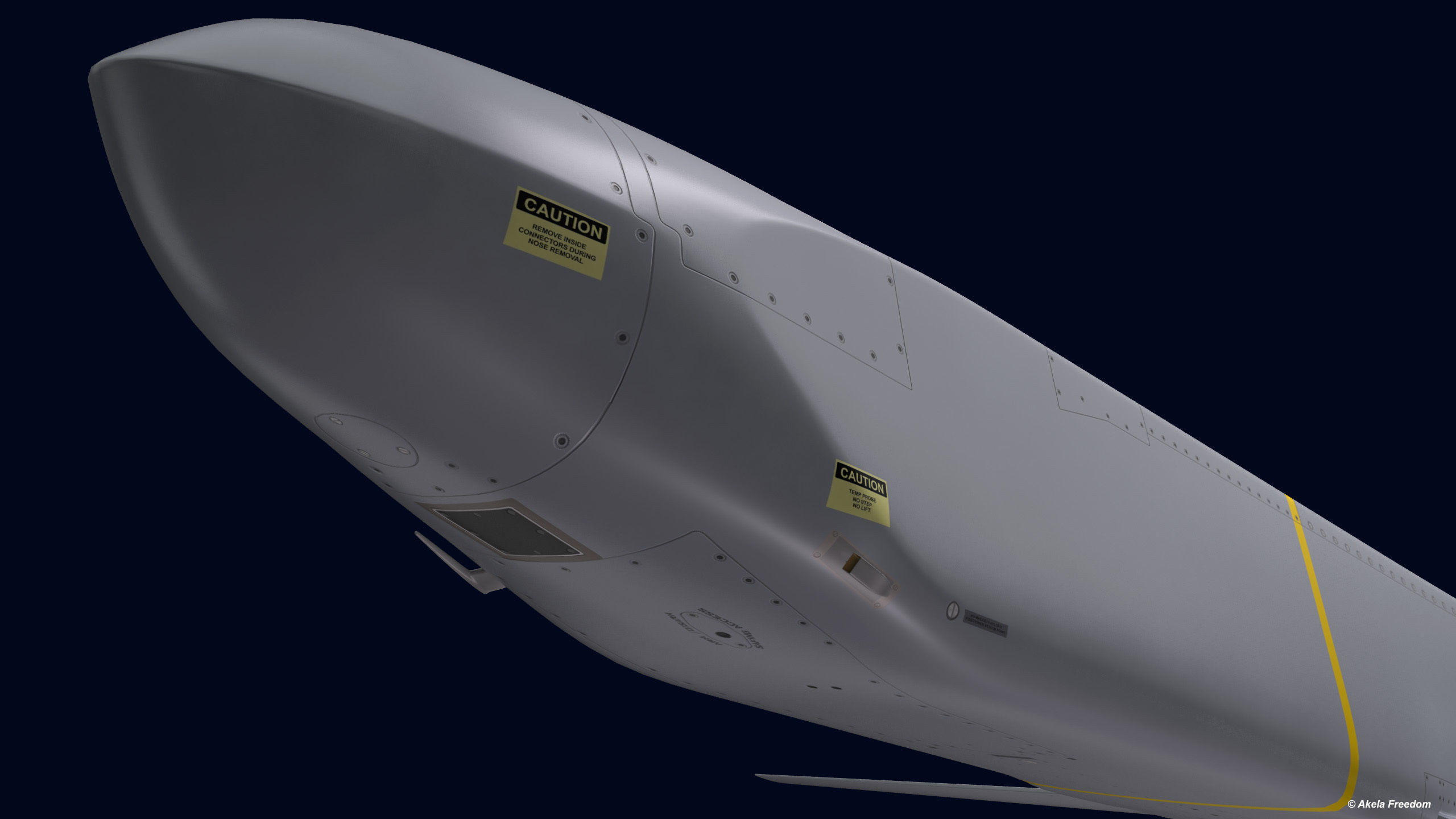 AGM-86B Cruise Missile 3D model animated | CGTrader