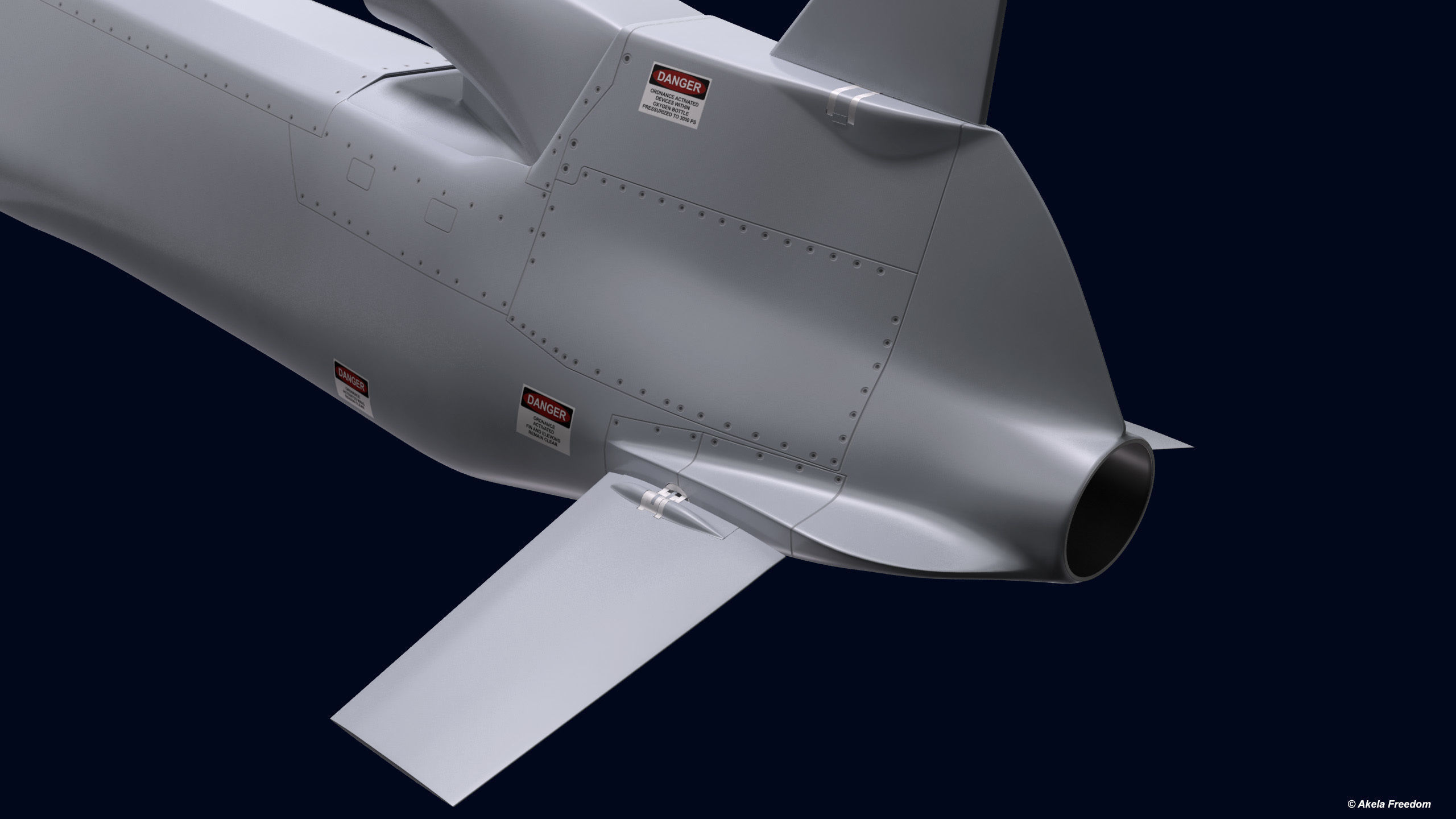 AGM-86B Cruise Missile 3D model animated | CGTrader