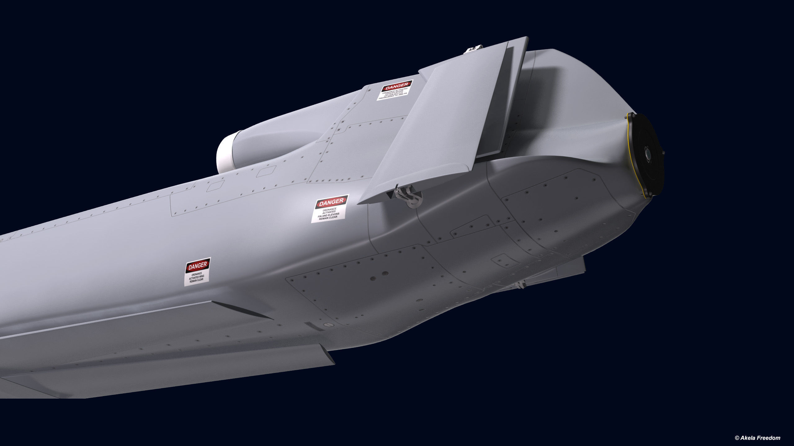 AGM-86B Cruise Missile 3D model animated | CGTrader