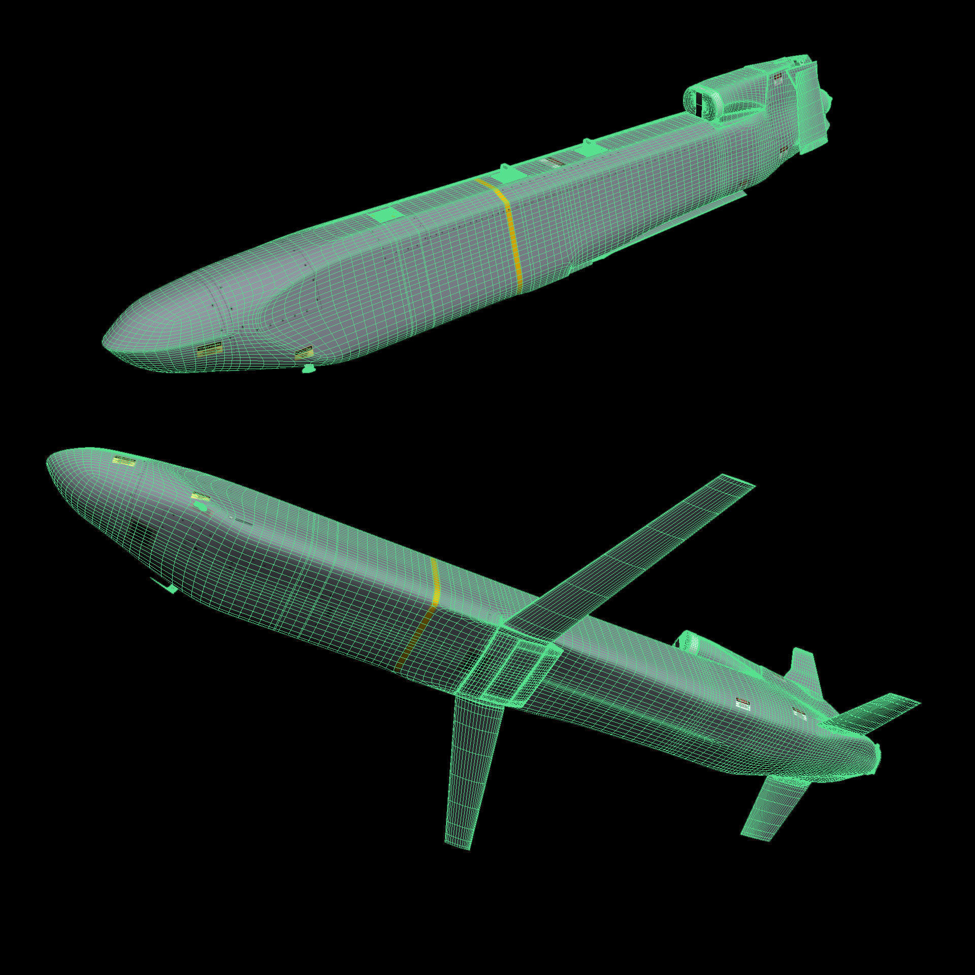 AGM-86B Cruise Missile 3D model animated | CGTrader