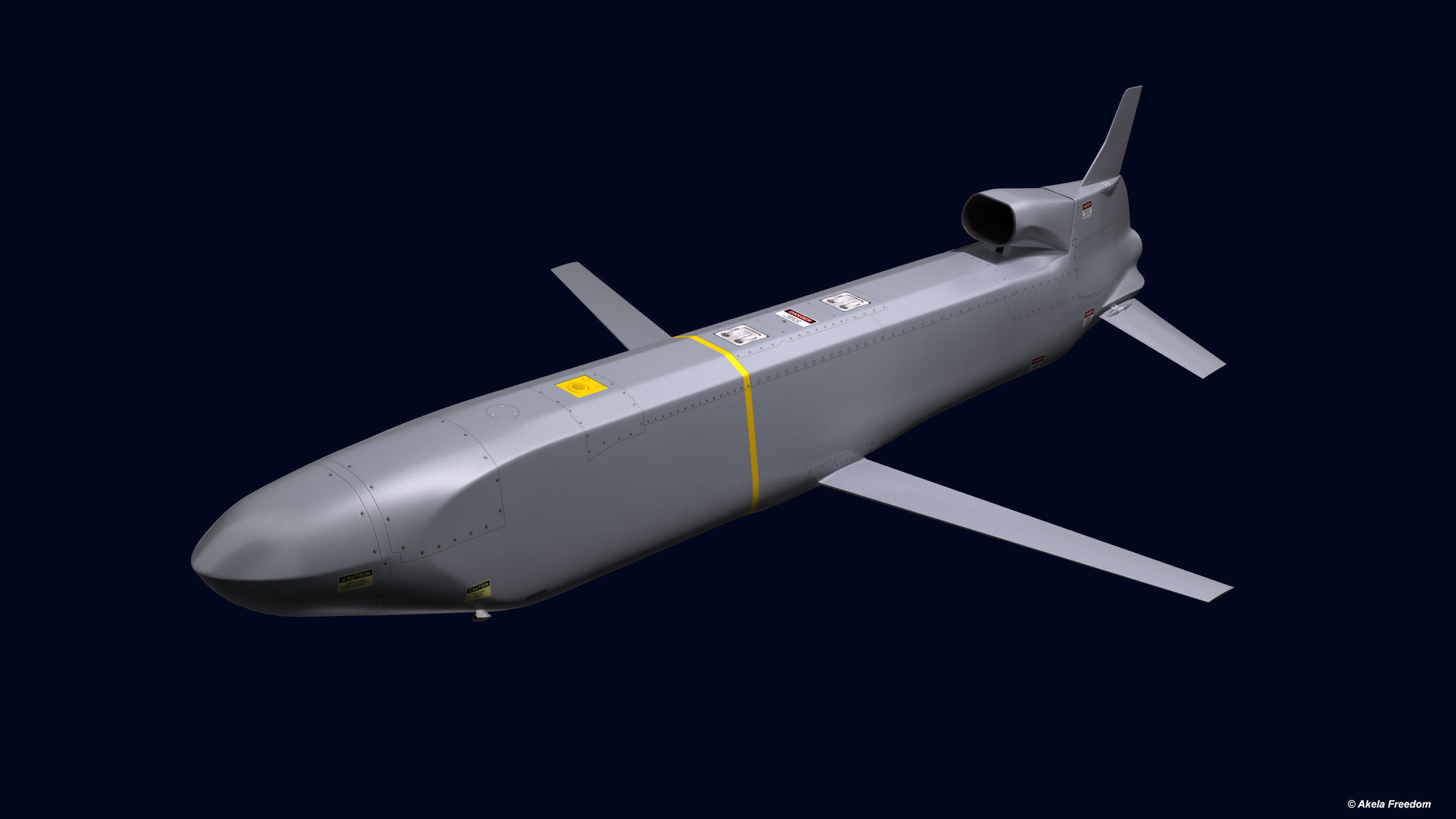 AGM-86B Cruise Missile 3D model animated | CGTrader