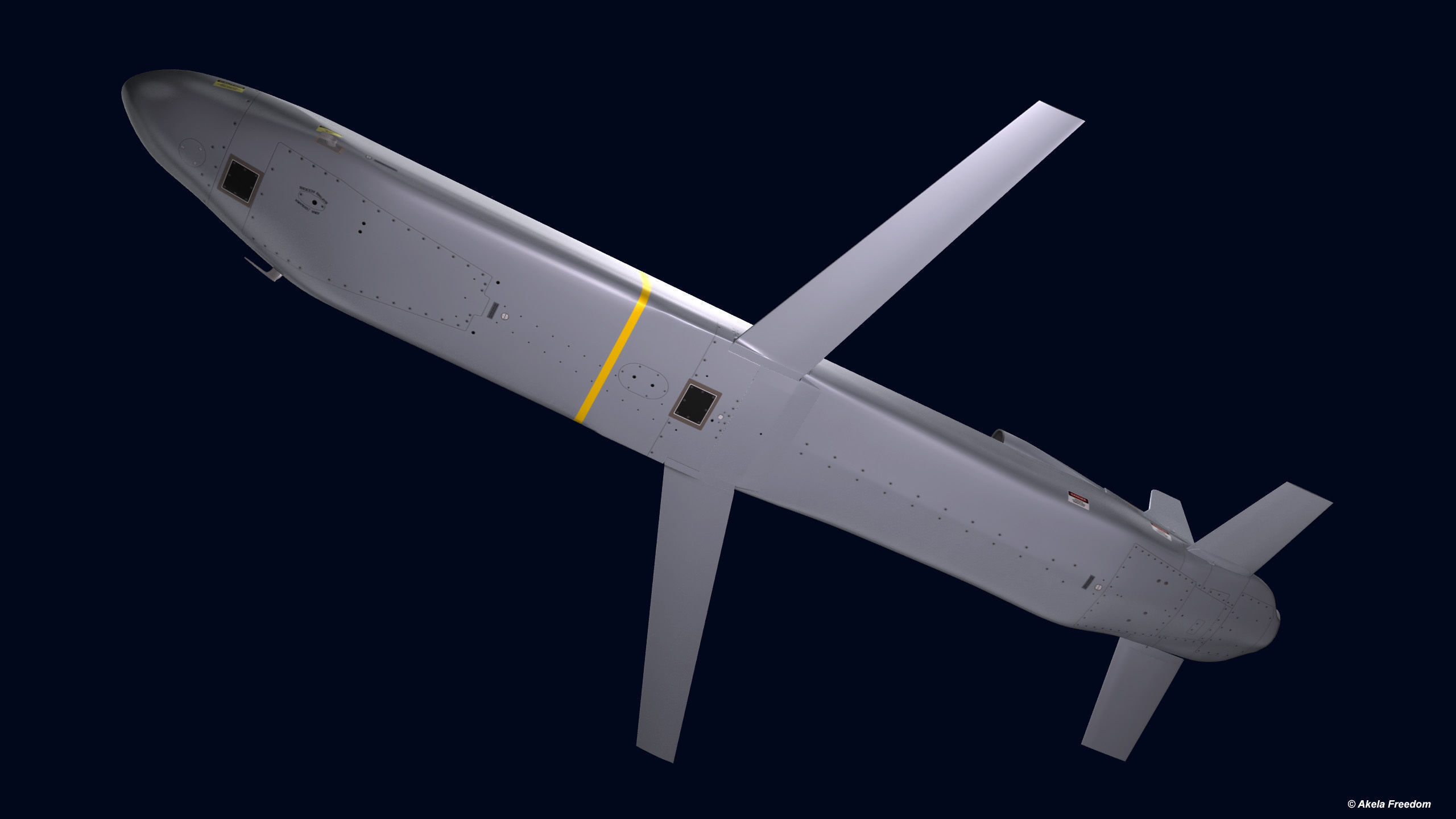 AGM-86B Cruise Missile 3D model animated | CGTrader