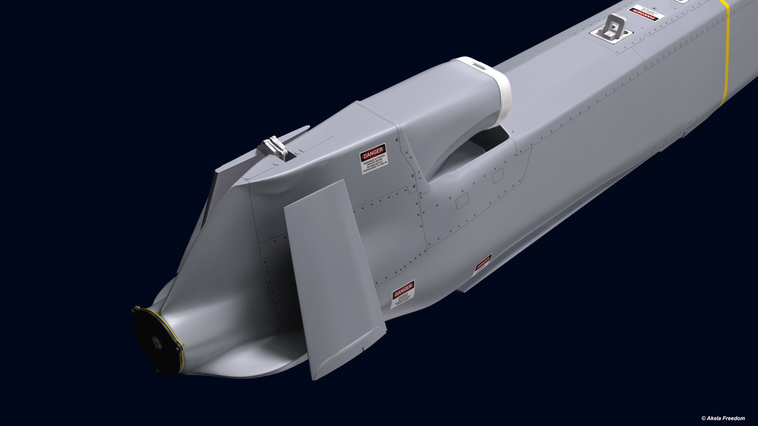 AGM-86B Cruise Missile 3D model animated | CGTrader
