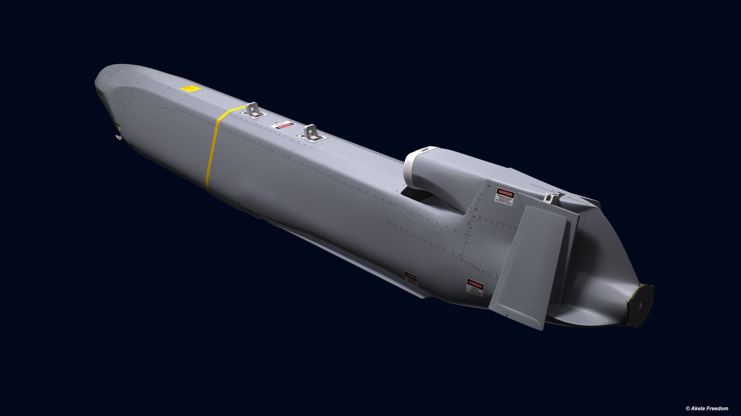 AGM-86B Cruise Missile 3D model animated | CGTrader