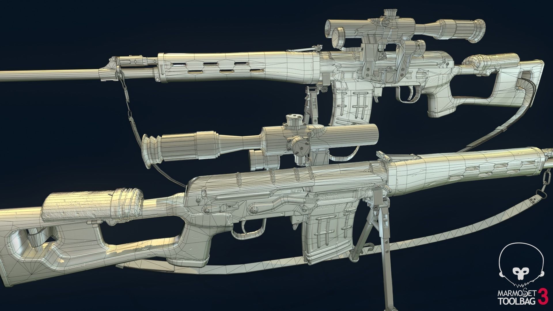 3D model SVD - Dragunov Sniper Rifle VR / AR / low-poly rigged | CGTrader