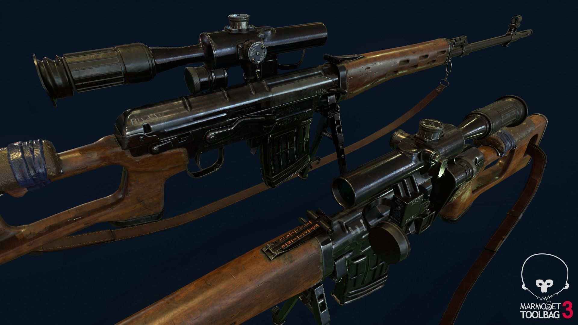 3D model SVD - Dragunov Sniper Rifle VR / AR / low-poly rigged | CGTrader