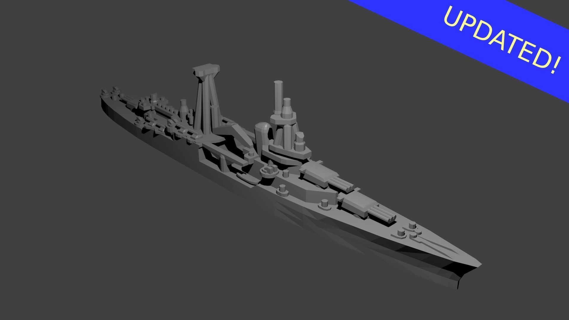 US Northampton Class Cruiser Warship free 3D model 3D printable | CGTrader