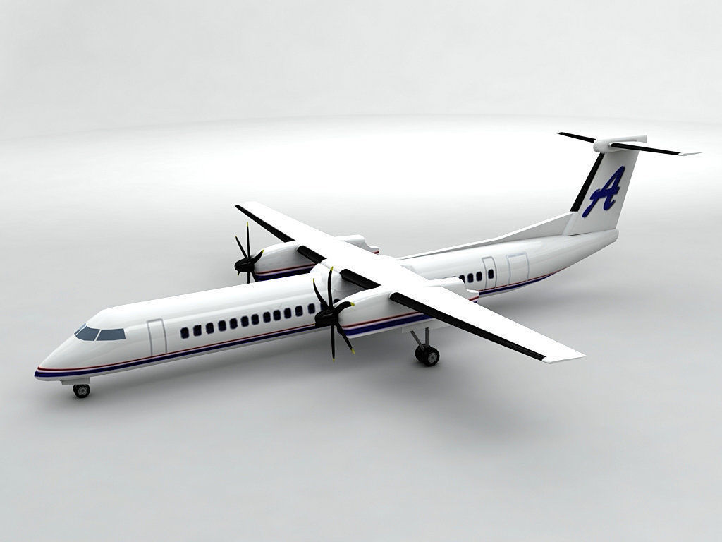 3D model Bombardier Q-400 Airliner VR / AR / low-poly | CGTrader