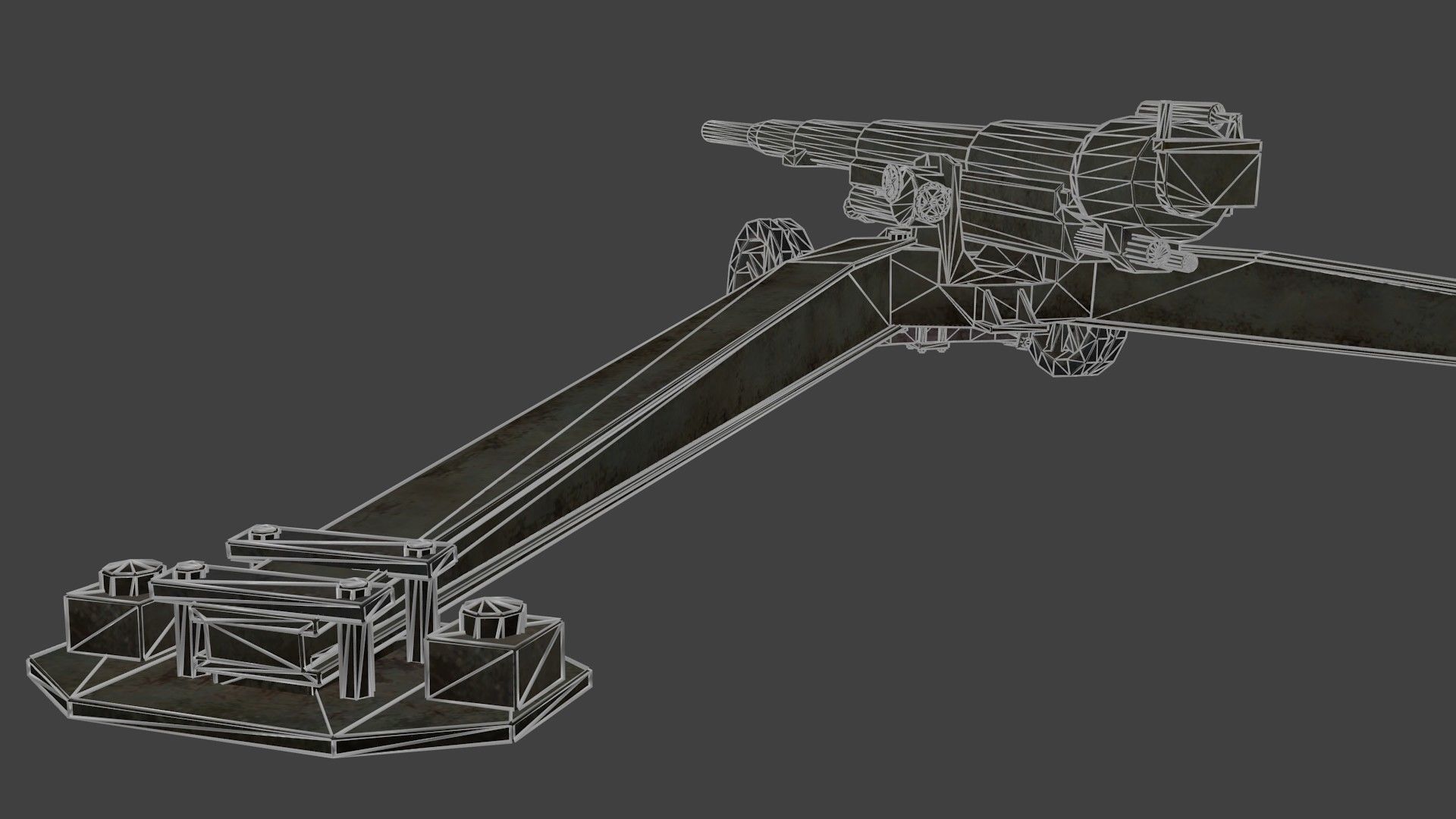 3D model M1918 155mm GPF French Artillery VR / AR / low-poly | CGTrader