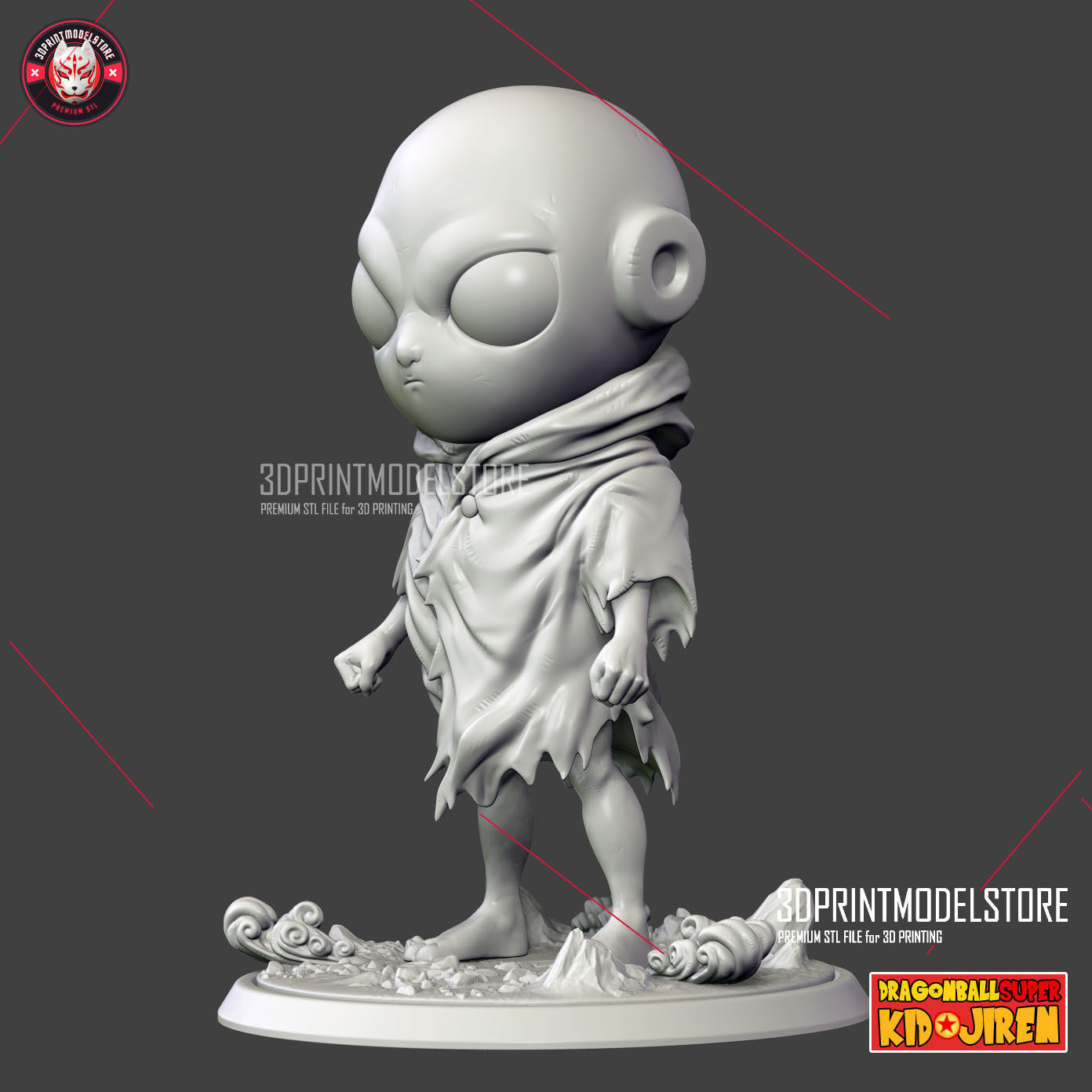 Kid Jiren Statue Dragon Ball Super Miniature Sculpture 3D model 3D ...