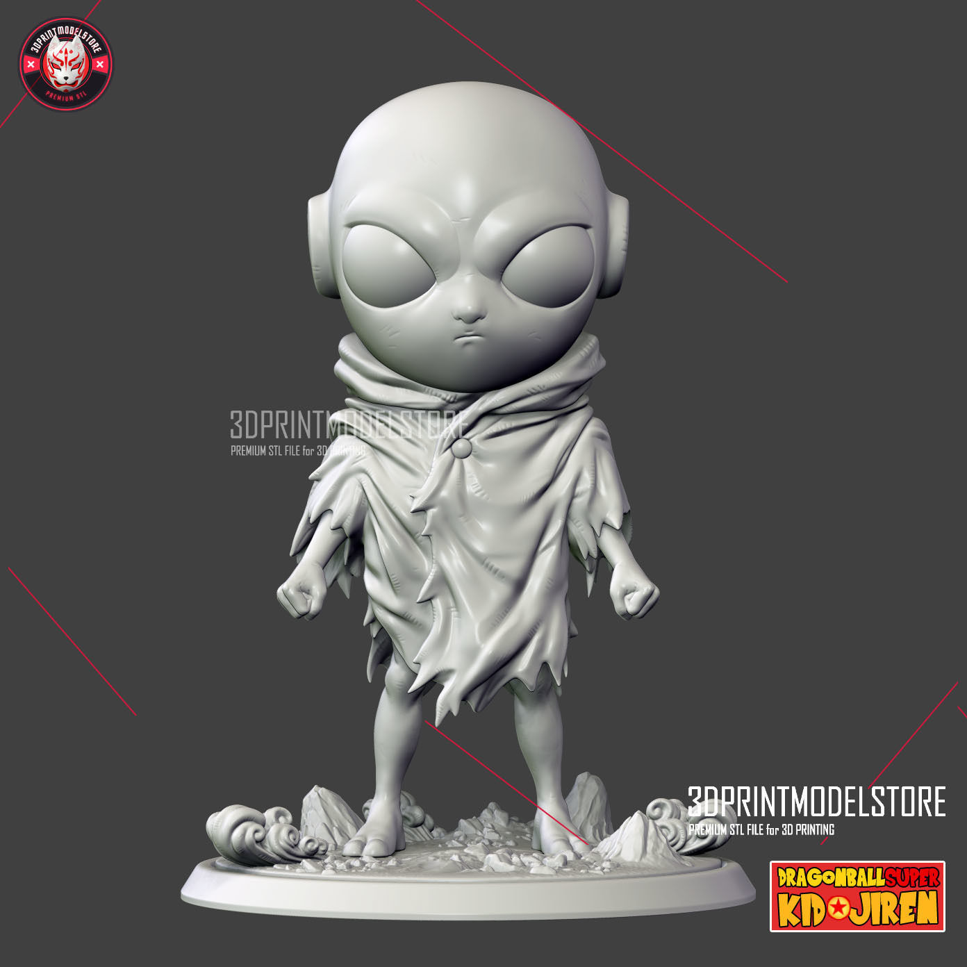 Kid Jiren Statue Dragon Ball Super Miniature Sculpture 3D model 3D ...