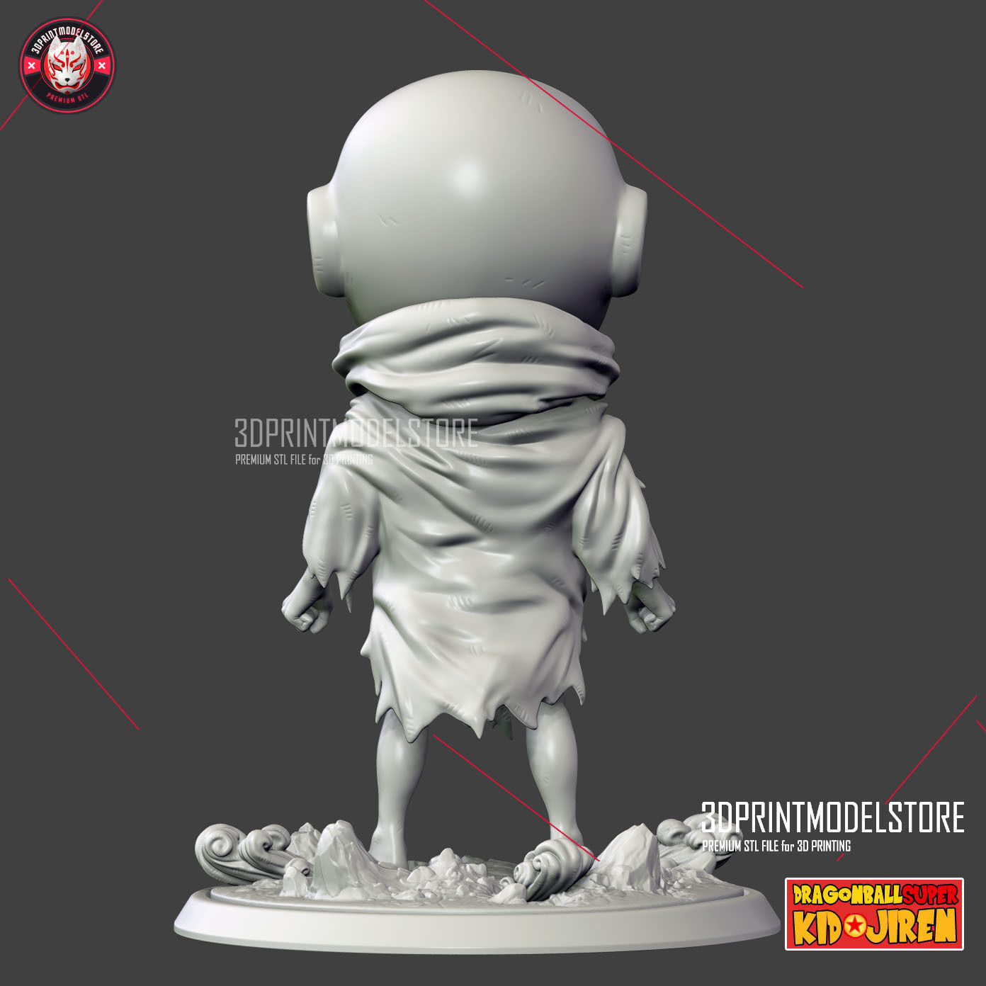 Kid Jiren Statue Dragon Ball Super Miniature Sculpture 3D model 3D ...
