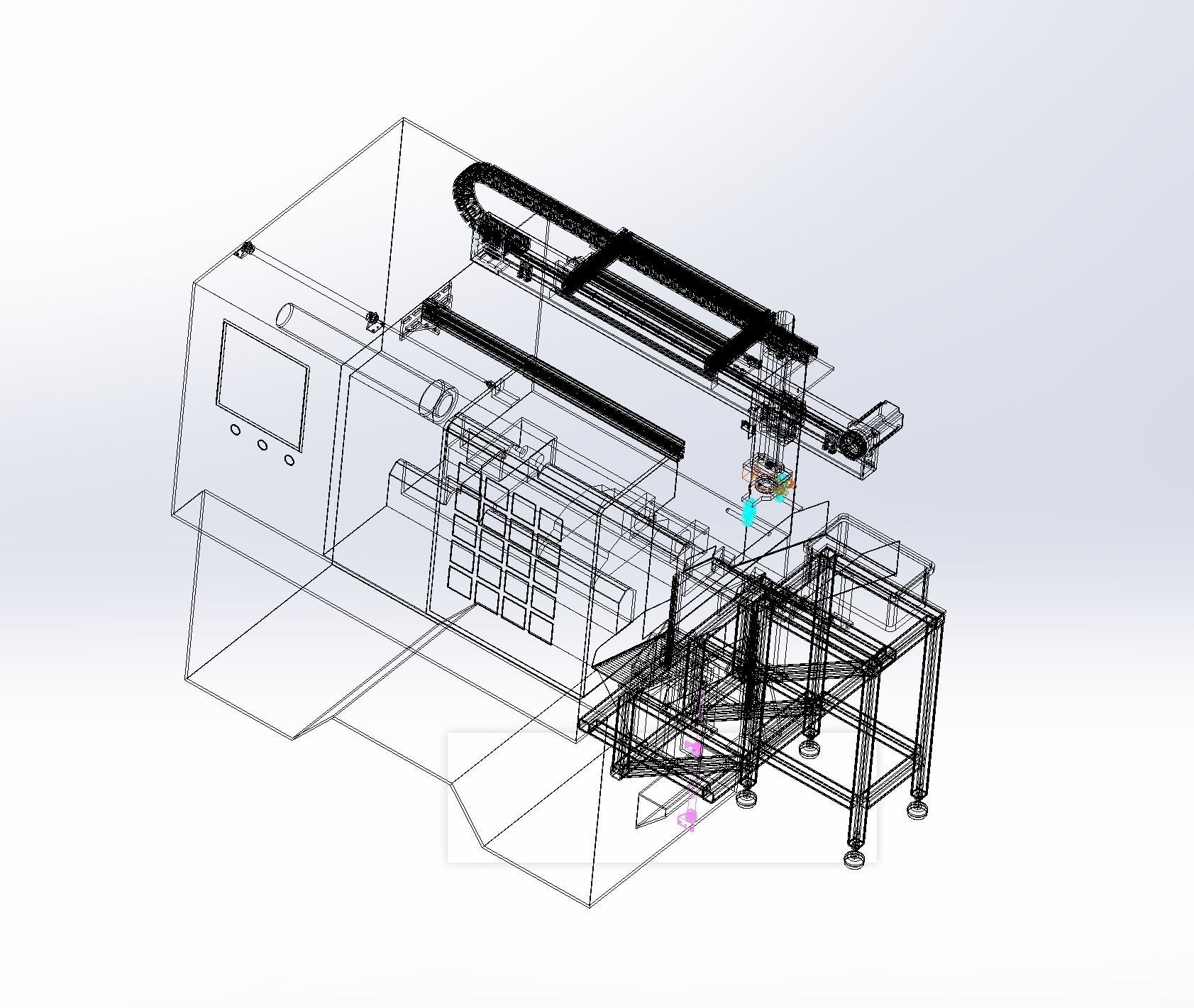 CNC lathe automatic loading machine 3D model | CGTrader