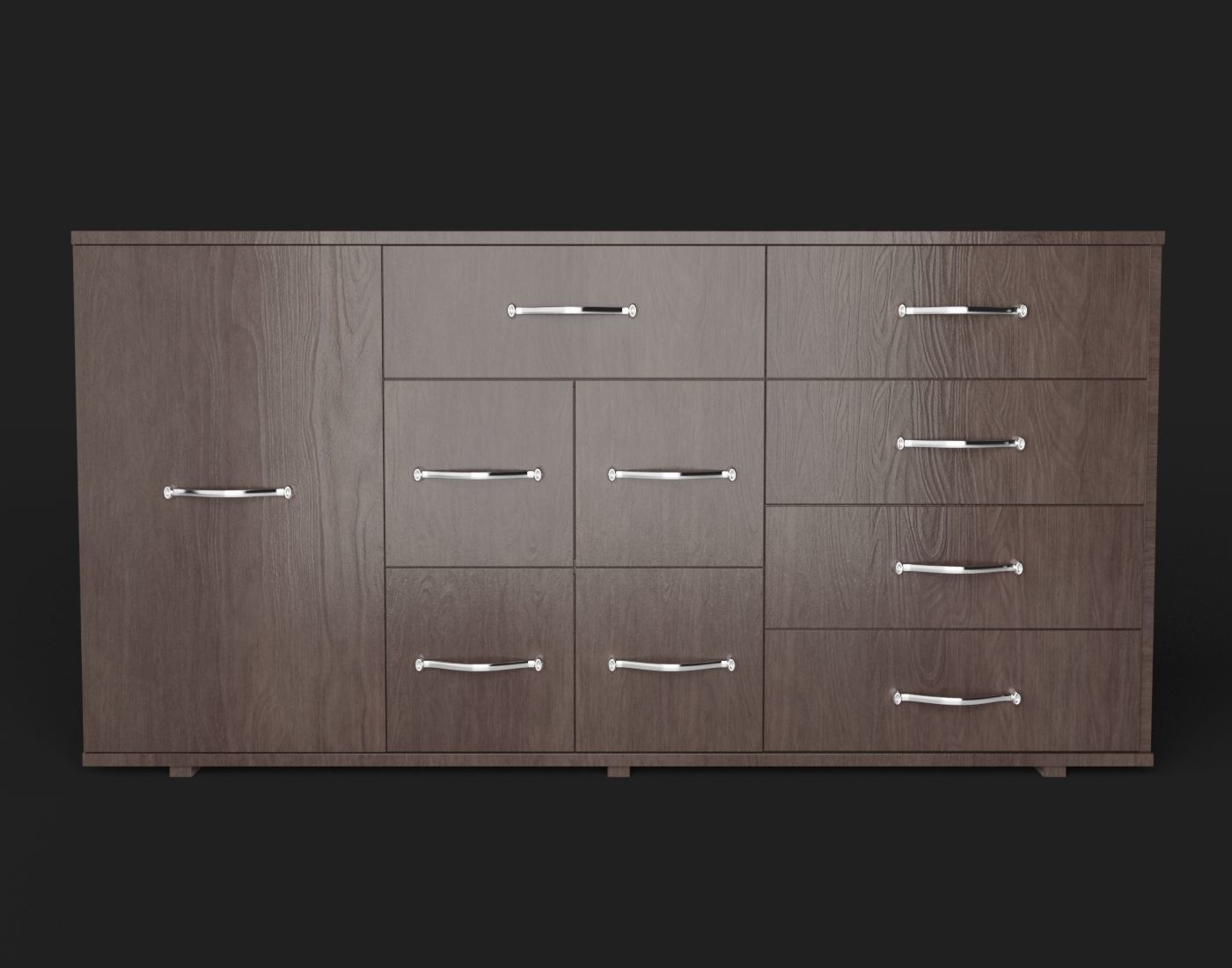 Dark Cabinet 3D model rigged | CGTrader