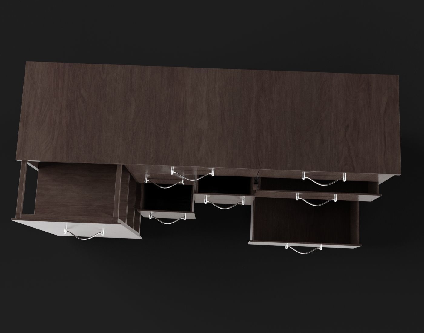 Dark Cabinet 3D model rigged | CGTrader