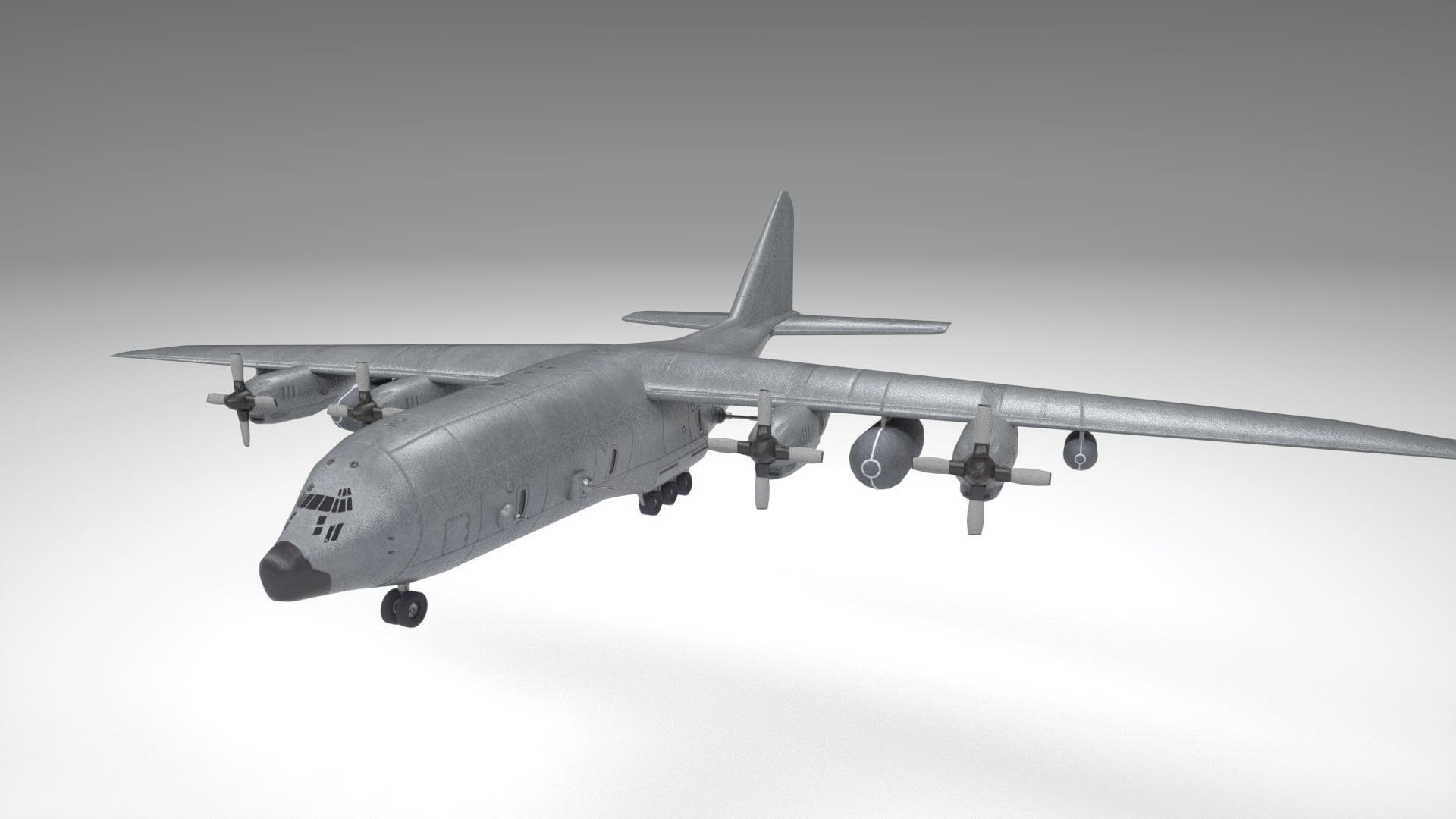 3D model Military AC 130 Plane VR / AR / low-poly | CGTrader