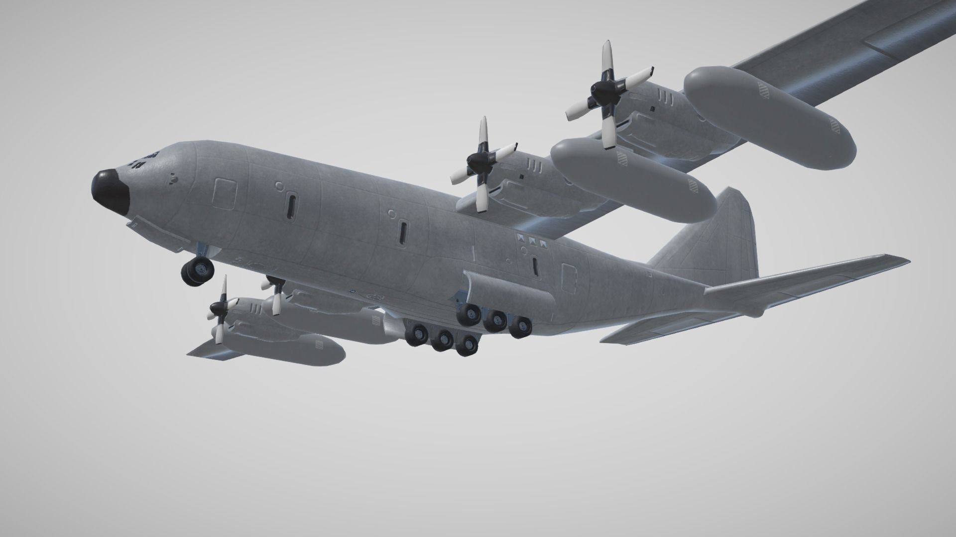 3D model Military AC 130 Plane VR / AR / low-poly | CGTrader