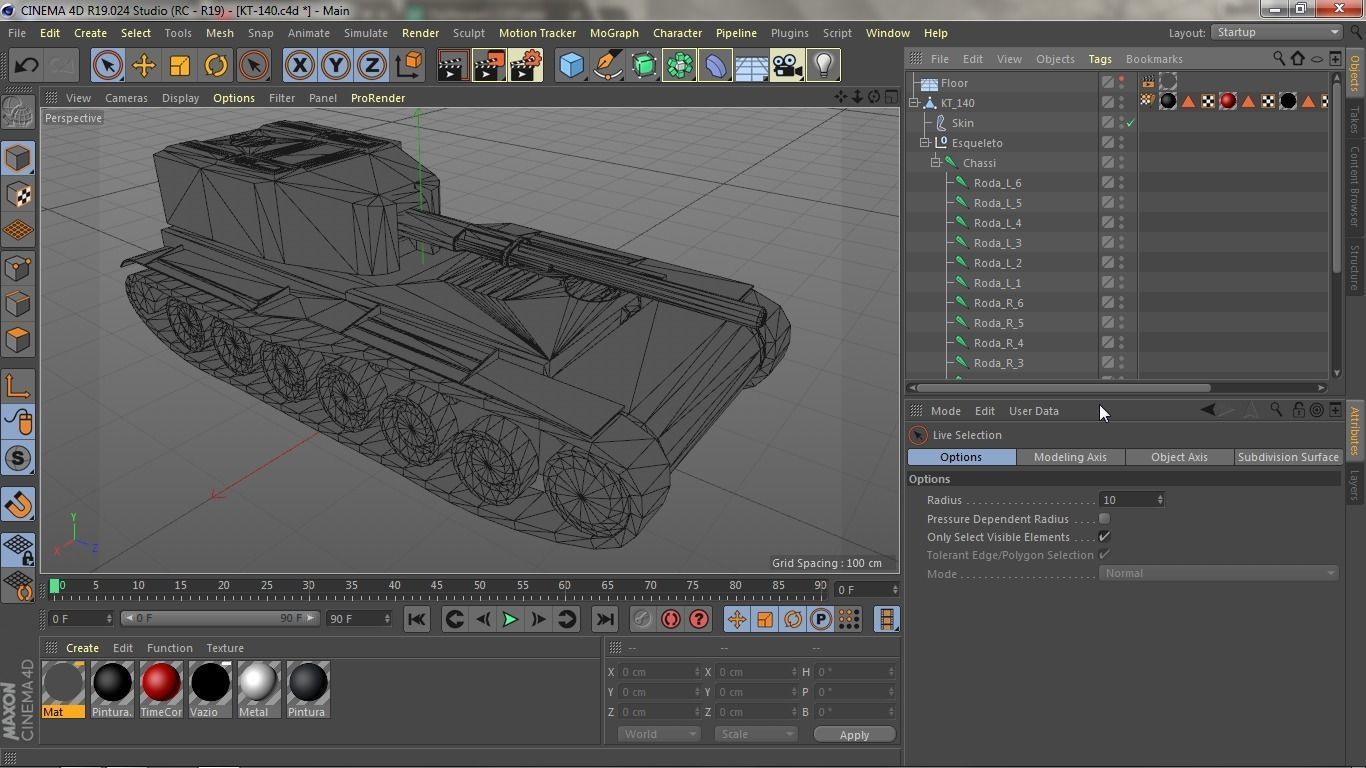 3D model KT-140 Concept Tank VR / AR / low-poly rigged | CGTrader