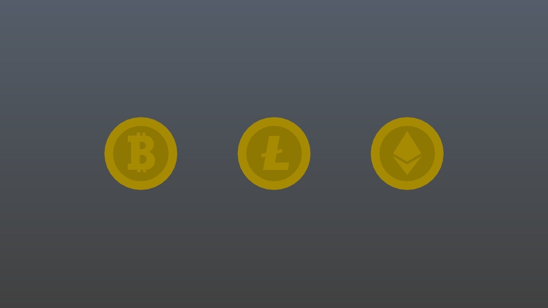 3D model Low poly coins 1 VR / AR / low-poly | CGTrader