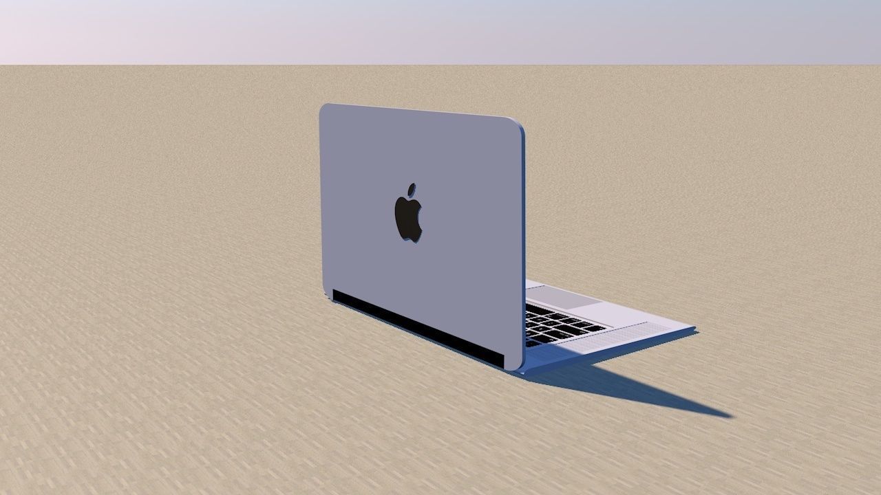 Mac 3d Model apple laptop in desert 3D model 3D printable | CGTrader
