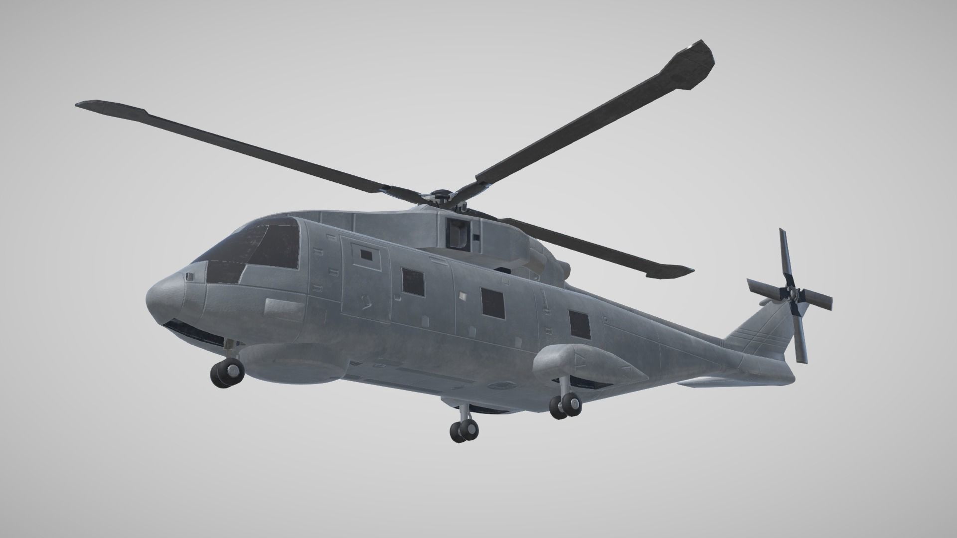 3D model Civilian Military EH101 Helicopter VR / AR / low-poly | CGTrader