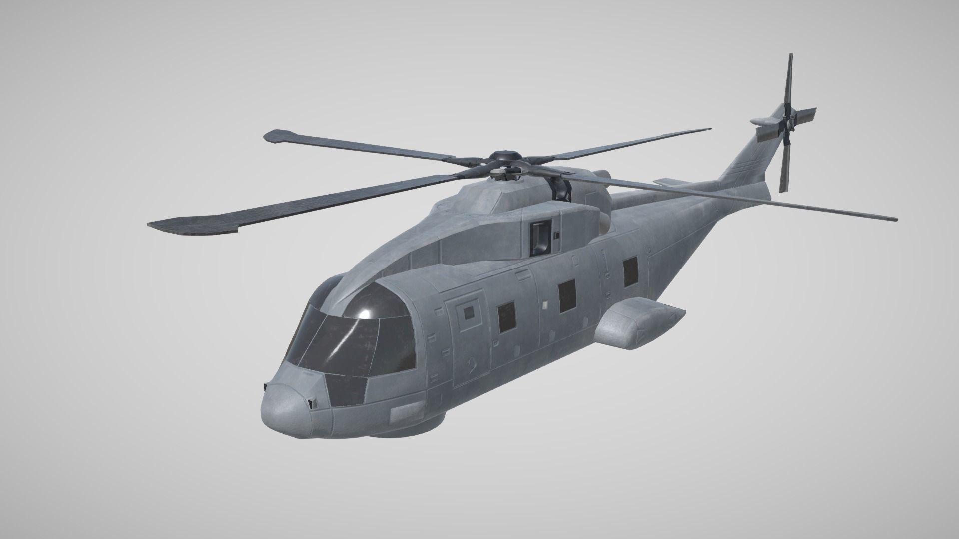 3D model Civilian Military EH101 Helicopter VR / AR / low-poly | CGTrader