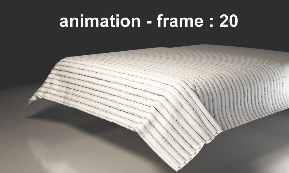 100 Frames Animated Bed Cover 3D model animated | CGTrader