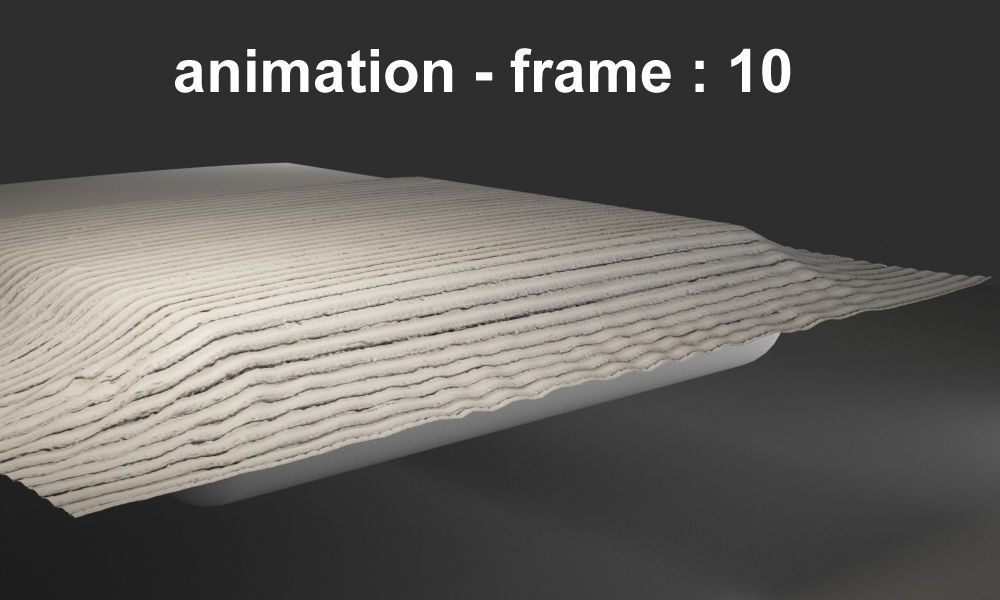 100 Frames Animated Bed Cover 3D model animated | CGTrader
