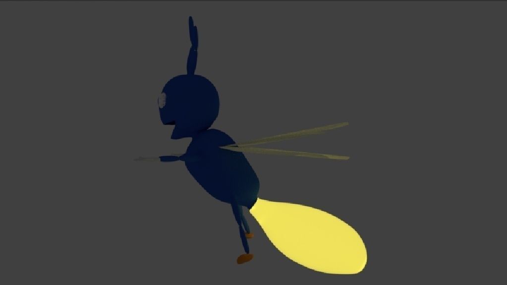3D model Firefly bug with light VR / AR / low-poly rigged | CGTrader