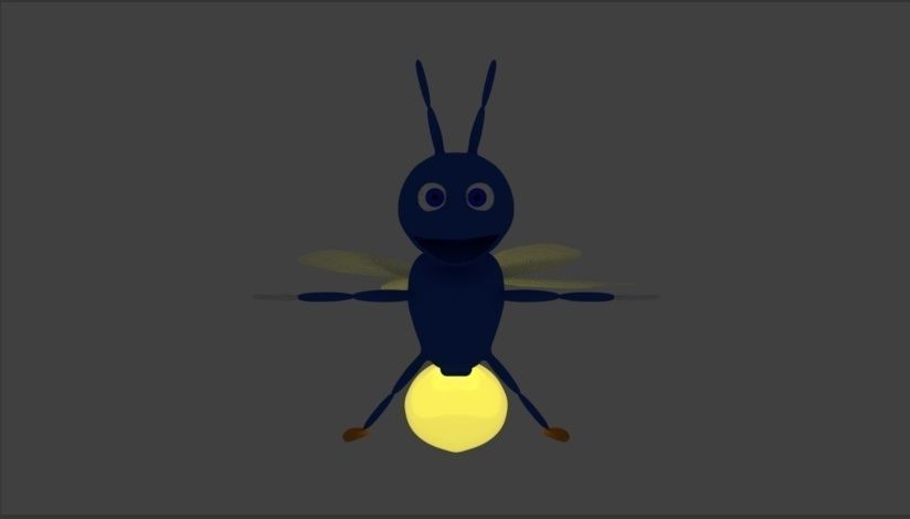 3D model Firefly bug with light VR / AR / low-poly rigged | CGTrader