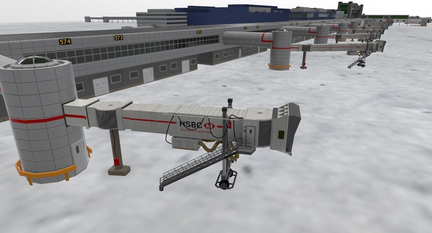 3D model EGKK North Terminal VR / AR / low-poly | CGTrader