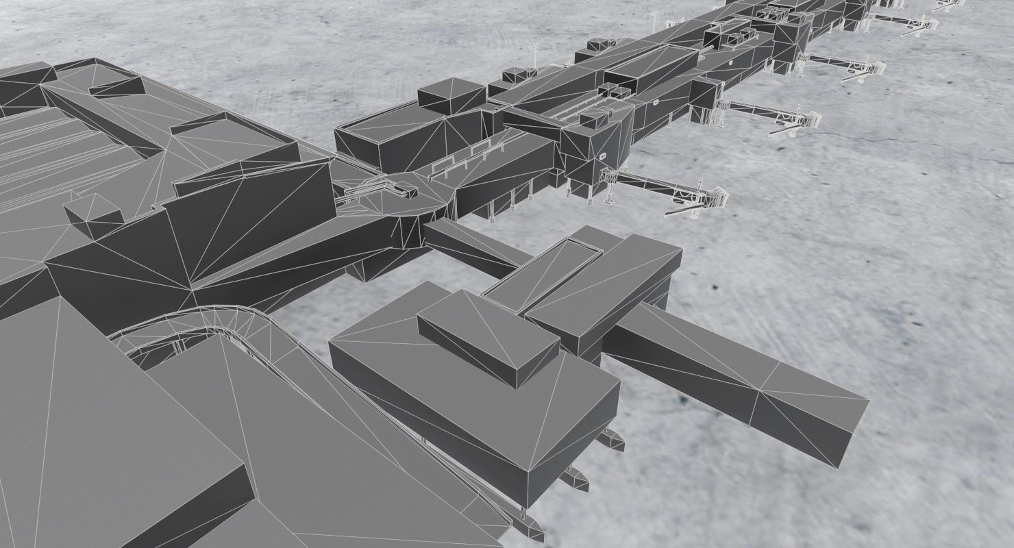 3D model EGKK South Terminal VR / AR / low-poly | CGTrader