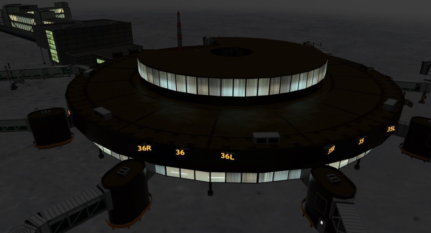 3D model EGKK South Terminal Gallery VR / AR / low-poly | CGTrader