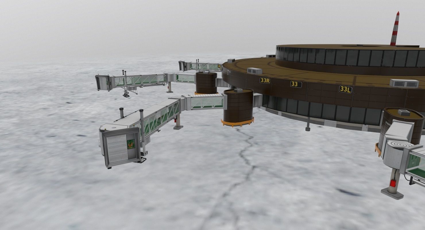 3D model EGKK South Terminal Gallery VR / AR / low-poly | CGTrader