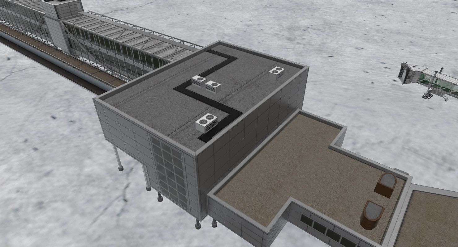 3D model EGKK South Terminal Gallery VR / AR / low-poly | CGTrader