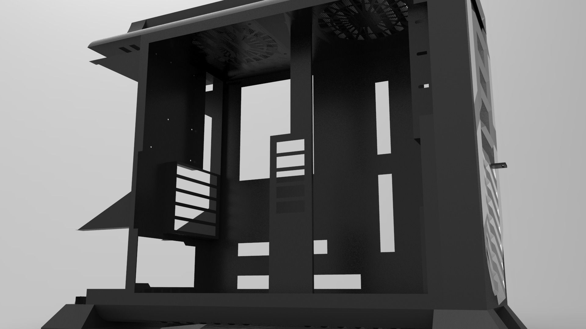 LAN armor PC case idea free 3D model | CGTrader