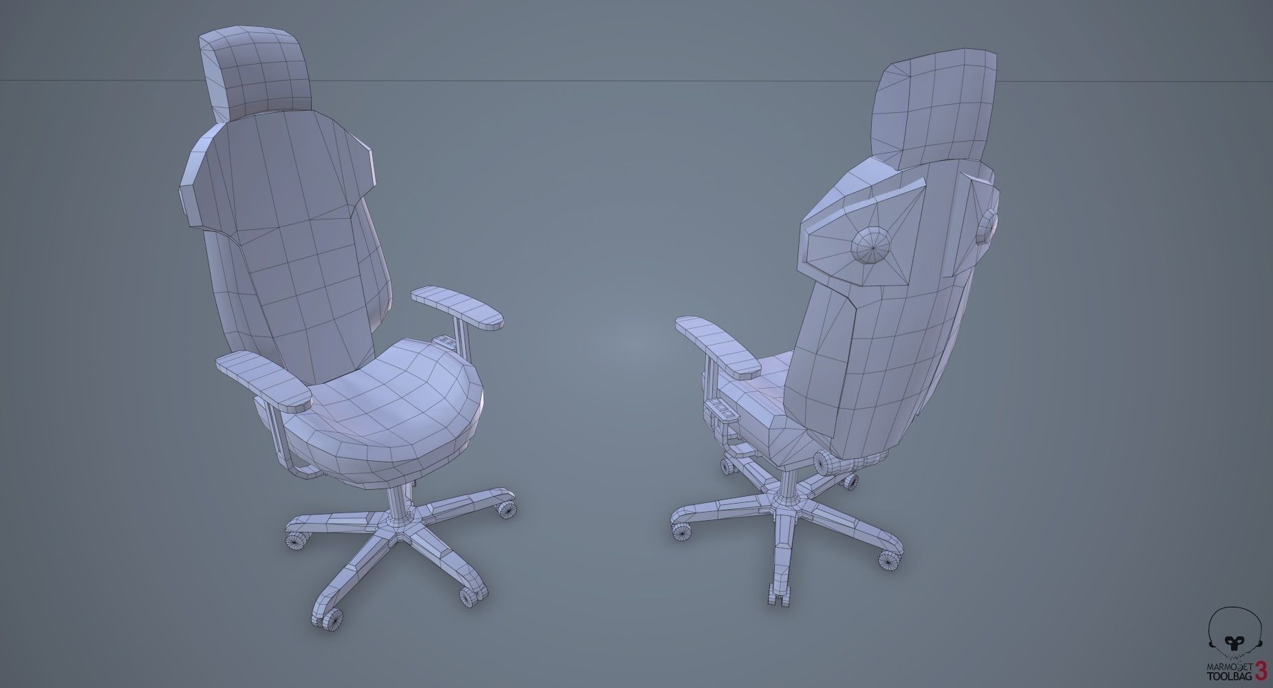3D model Sci Fi Lab Chair Low Poly VR / AR / low-poly | CGTrader