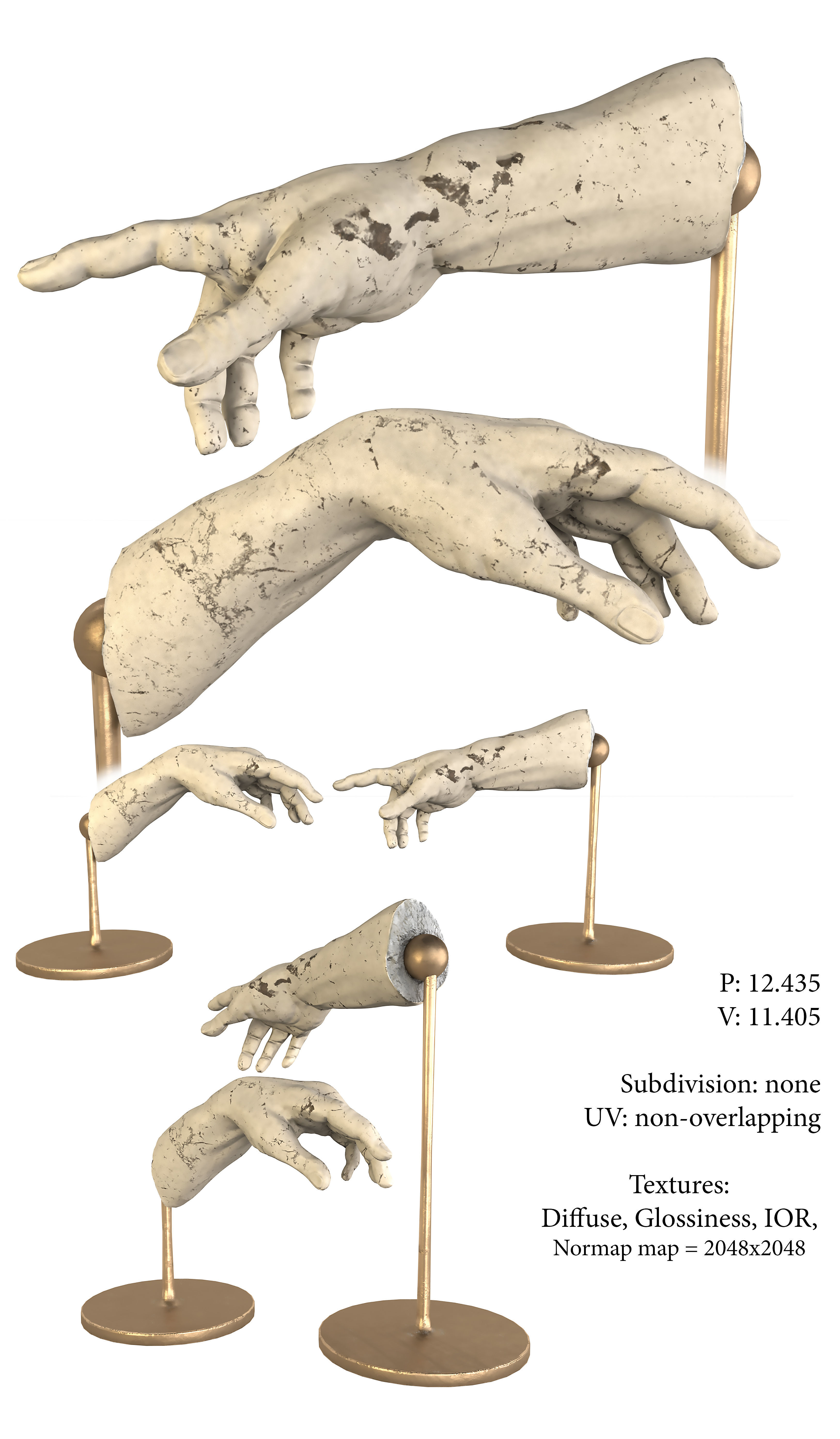 The Creation of Adam 3D model | CGTrader