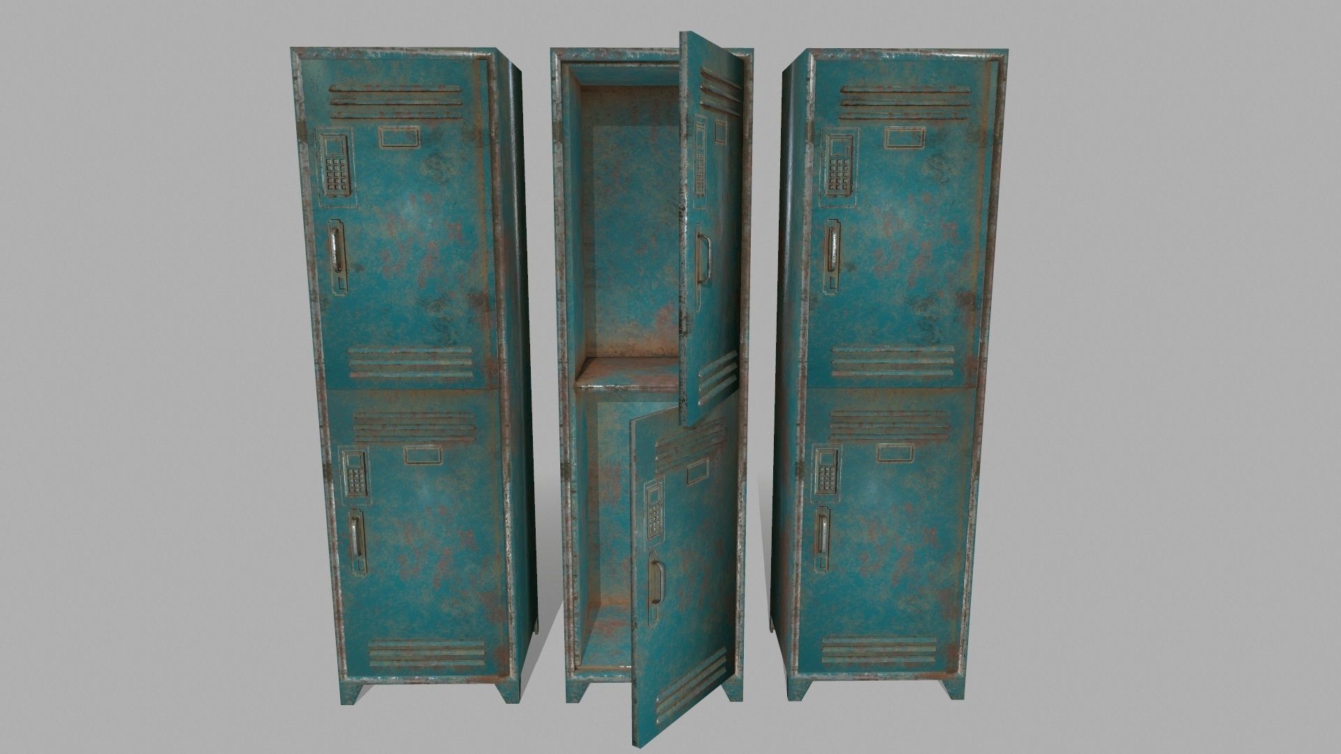 3D model locker 6 lockers - lockers VR / AR / low-poly | CGTrader