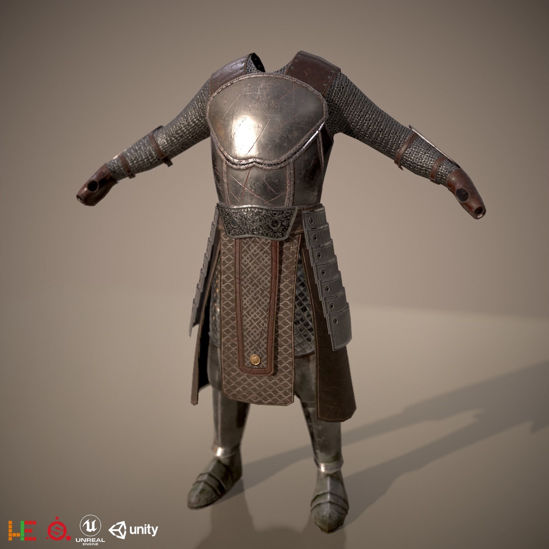 3D model HIE Game Ready Body Armor D180612 VR / AR / low-poly | CGTrader